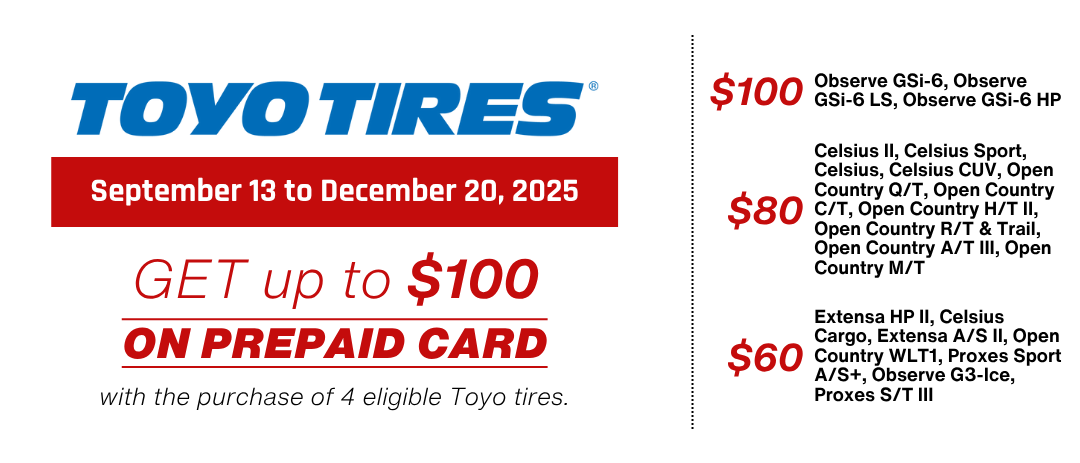 Toyo Rebate 2025 Canada | Toyo Tire Rebates 2025 – Capital Auto Parts